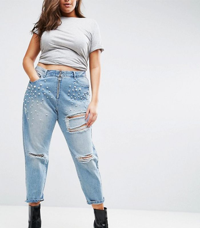 Plus-Size Embellished Jeans | Who What Wear