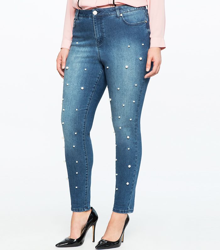 Plus-Size Embellished Jeans | Who What Wear