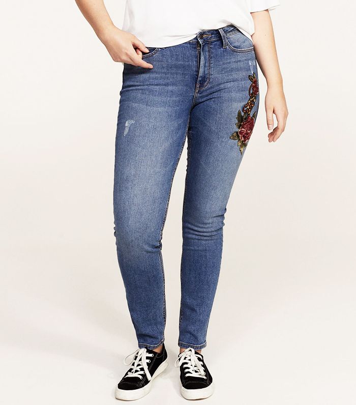 Plus-Size Embellished Jeans | Who What Wear