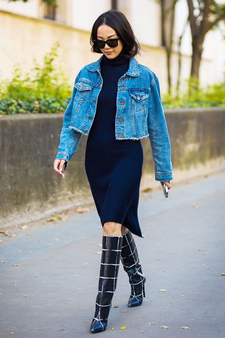 15 Ways to Layer a Denim Jacket for Winter | Who What Wear