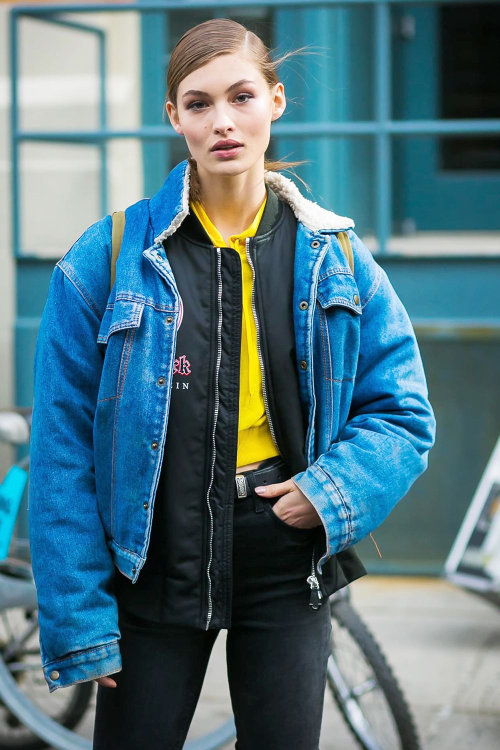 15 Ways to Layer a Denim Jacket for Winter | Who What Wear