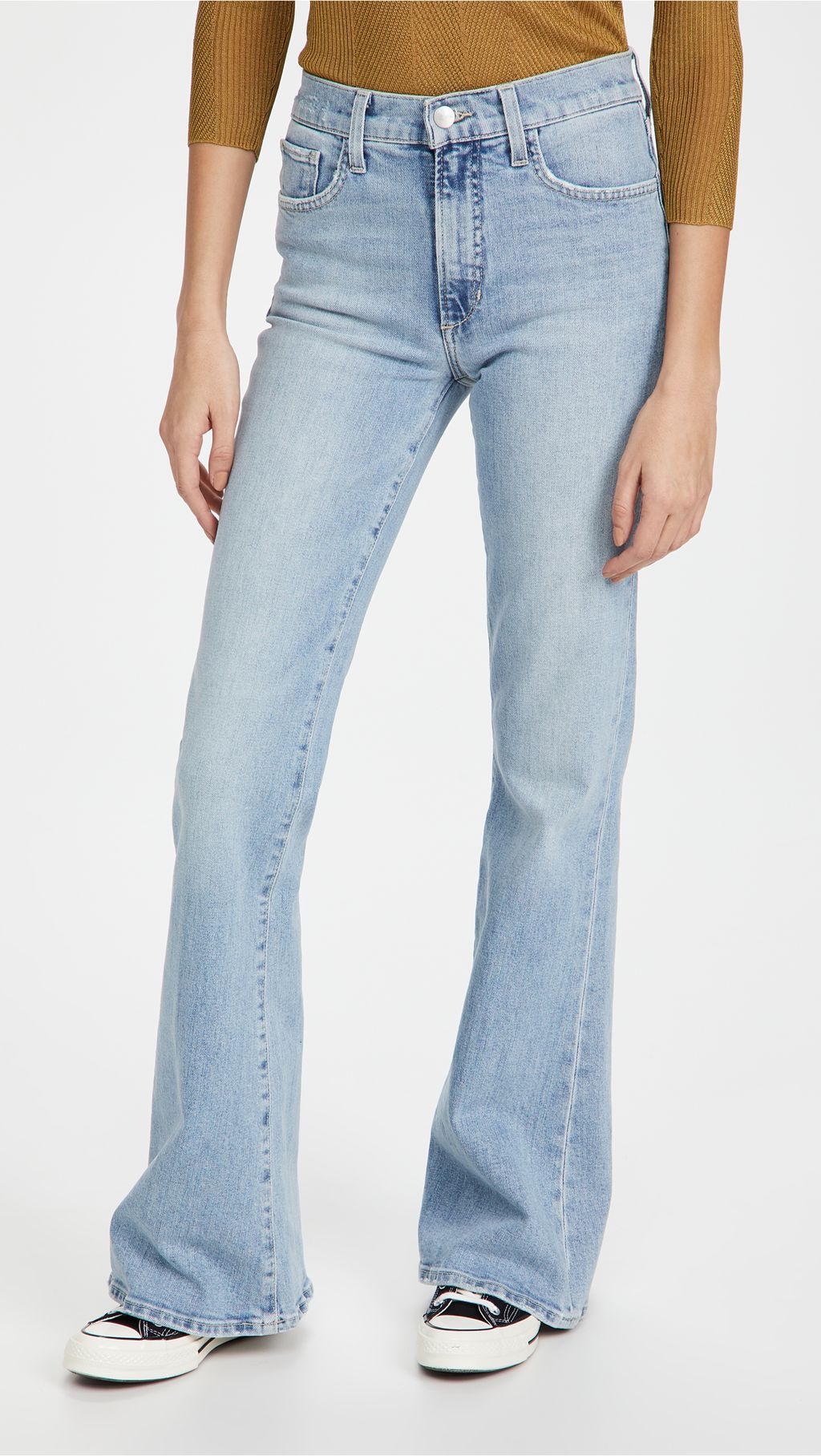 15 Flared Jean Outfits to Copy Now | Who What Wear