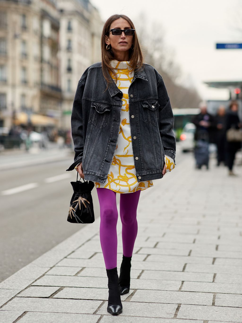 Here's How to Pull Off Colorful Tights | Who What Wear