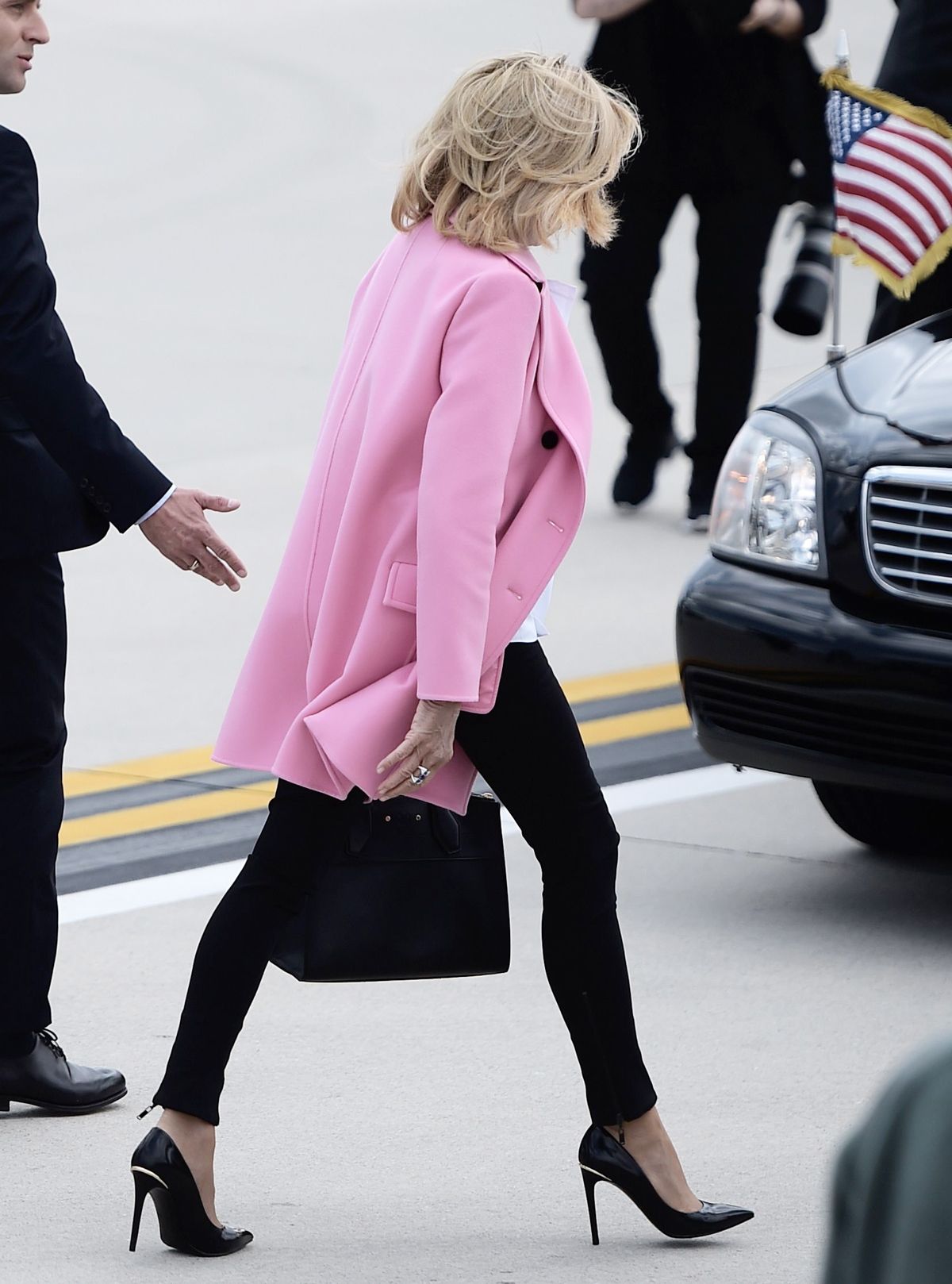 Brigitte Macron Wore a White Gown at the White House | Who What Wear