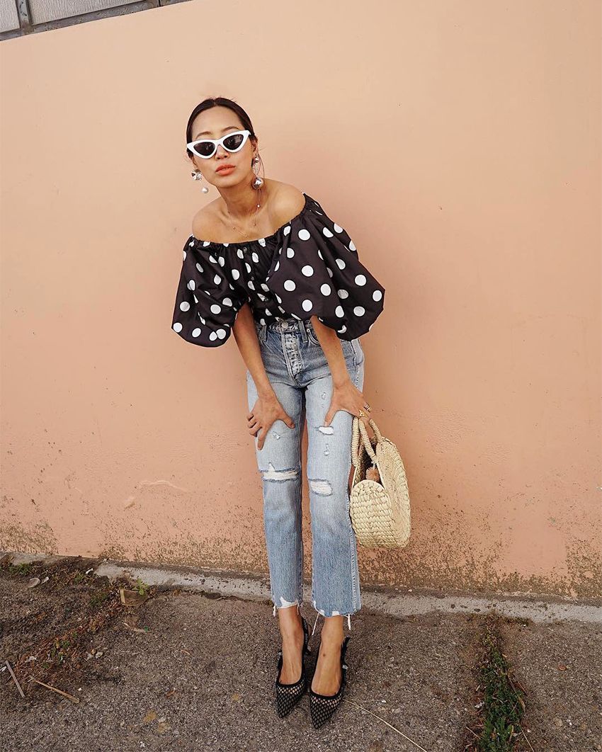 The Best Polka-Dot Outfits on the Internet Right Now | Who What Wear