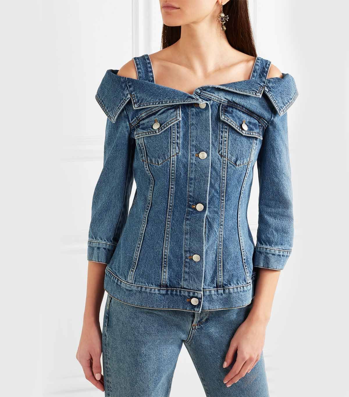 6 Off-the-Shoulder Jean Jacket Looks We Love | Who What Wear
