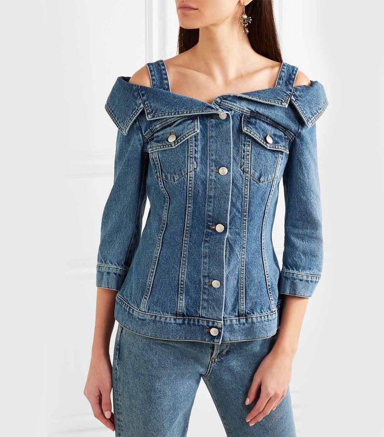 6 Off-the-Shoulder Jean Jacket Looks We Love | Who What Wear