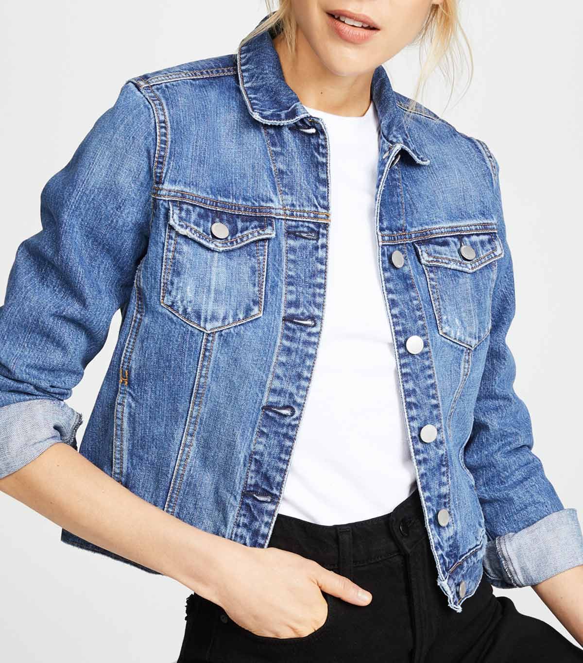 6 Off-the-Shoulder Jean Jacket Looks We Love | Who What Wear