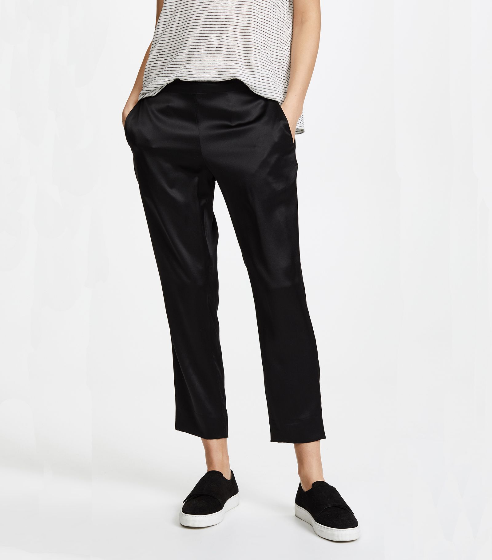 12 Silk Pants Outfits to Try Now | Who What Wear