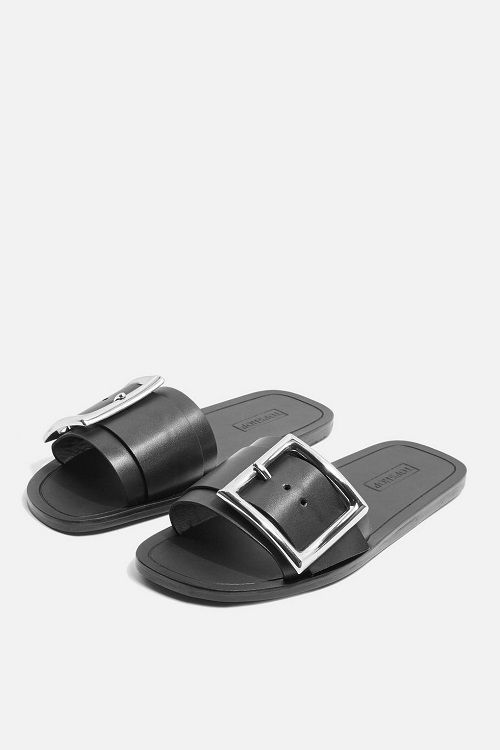 The 15 Best Leather Slides for Summer | Who What Wear