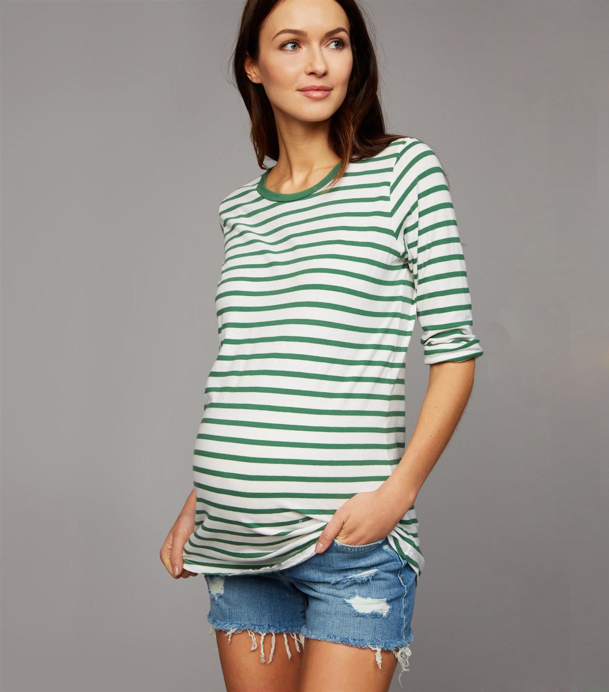 20 Chic Maternity Jean Shorts for Summer | Who What Wear