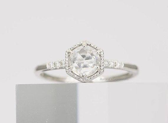 25 Hexagon Engagement Rings That Will Be Everywhere | Who What Wear