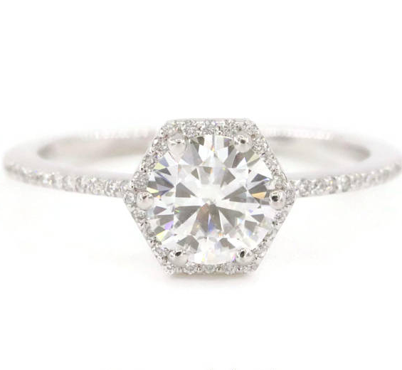 25 Hexagon Engagement Rings That Will Be Everywhere | Who What Wear