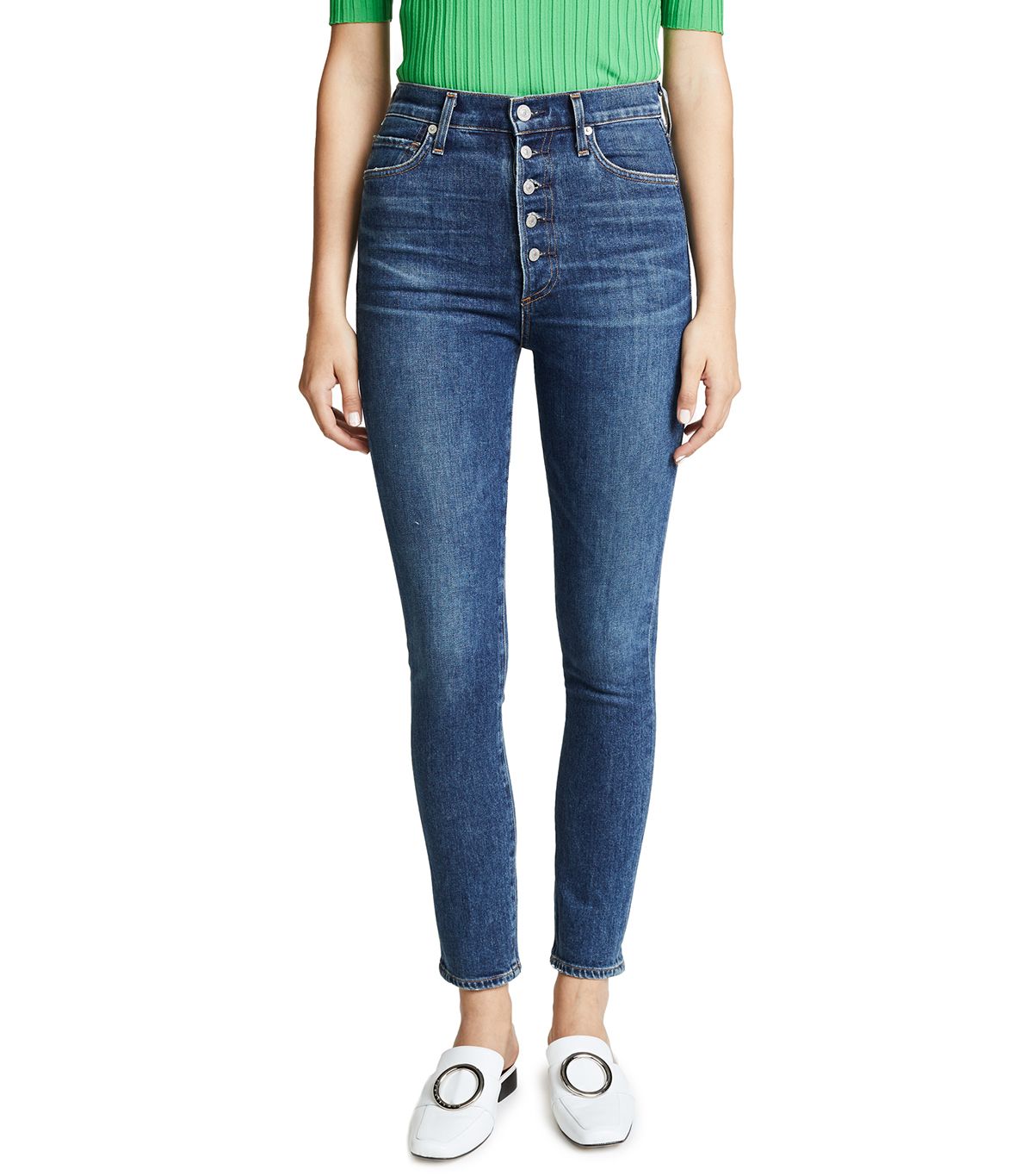 The Button-Front Jeans Celebs and I Adore | Who What Wear