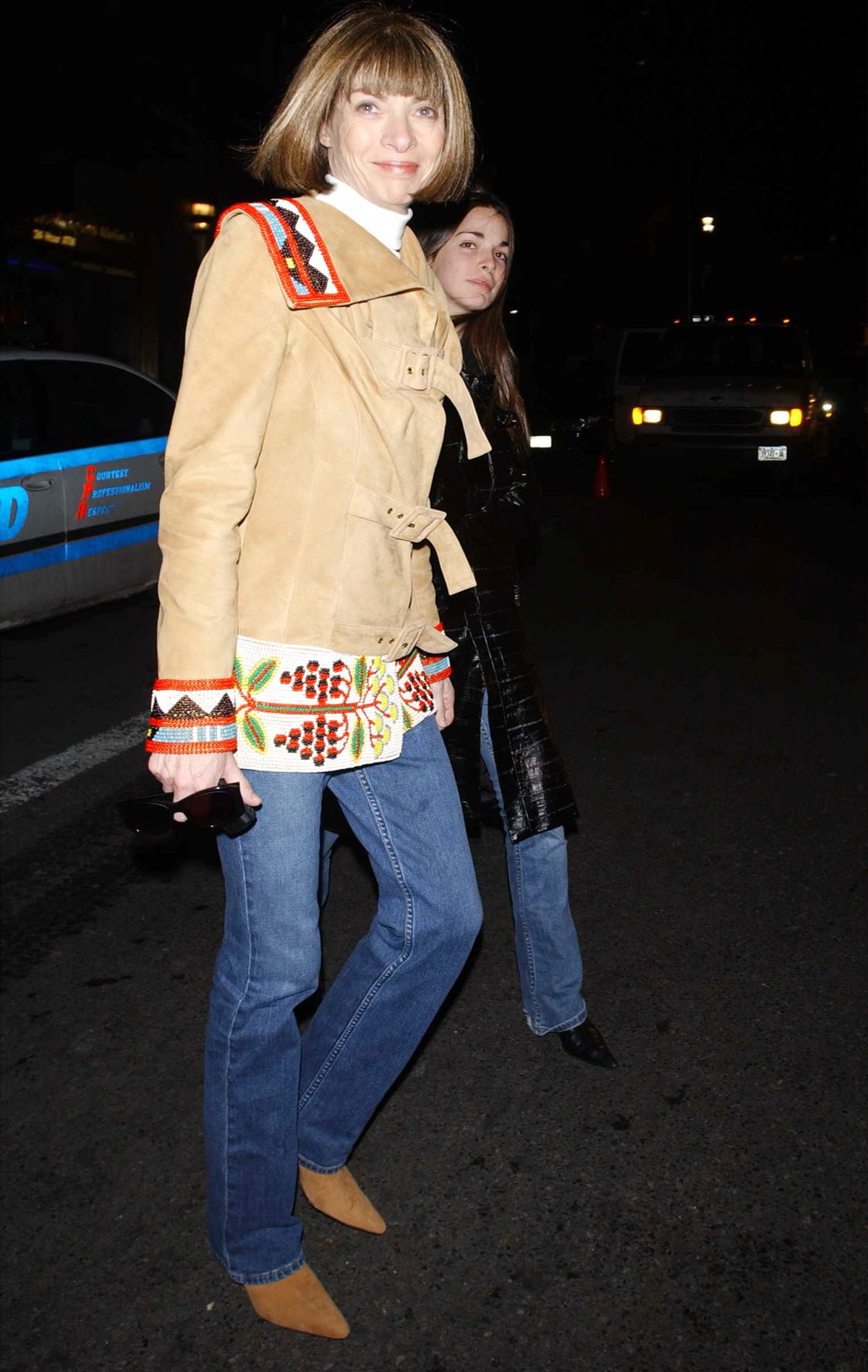 Anna Wintour Wearing Jeans Outfits | Who What Wear