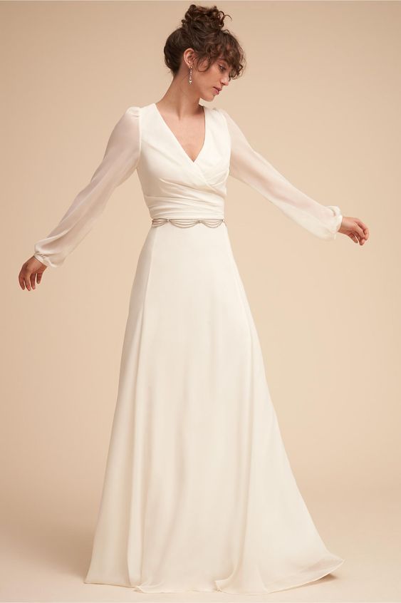 20 Simple Fall Wedding Dresses for the Bride | Who What Wear
