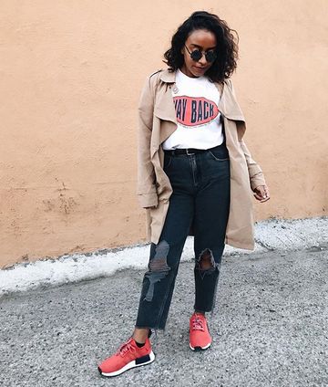 15 Bold Red Sneaker Outfits | Who What Wear