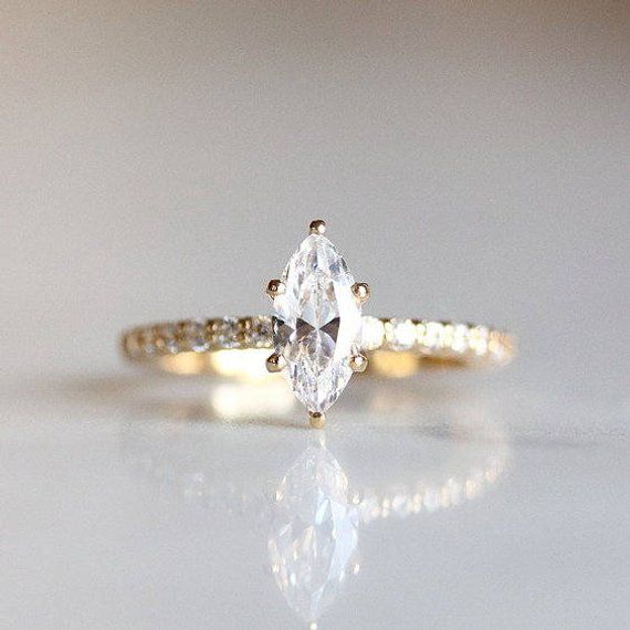 26 Eye-Catching Marquise Engagement Rings | Who What Wear