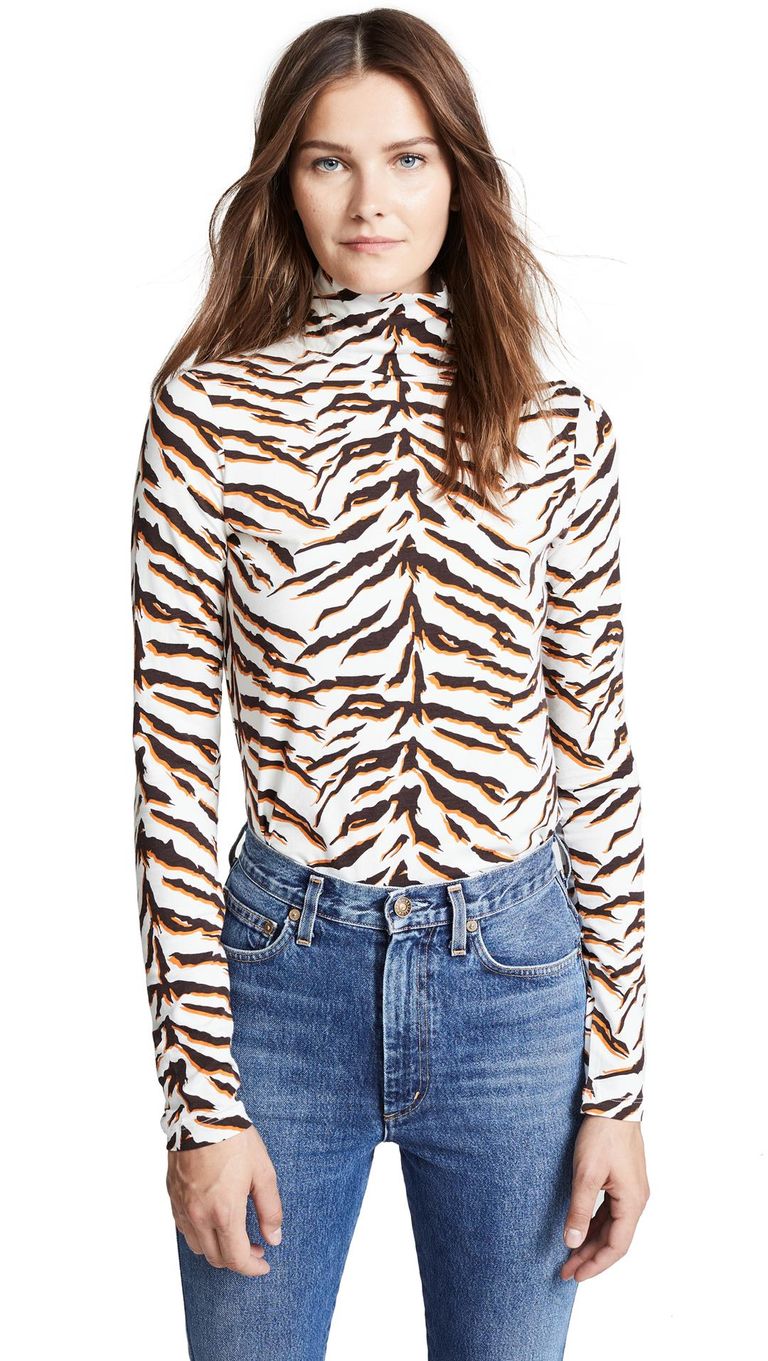 The Printed Turtlenecks Fashion Girls Are Stocking Up On | Who What Wear