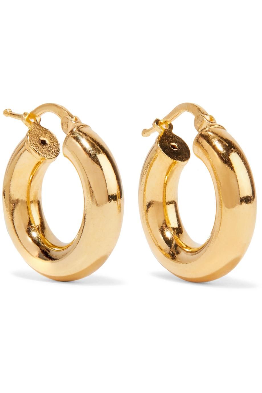 These Thick Gold Hoop Earrings Go With Everything | Who What Wear