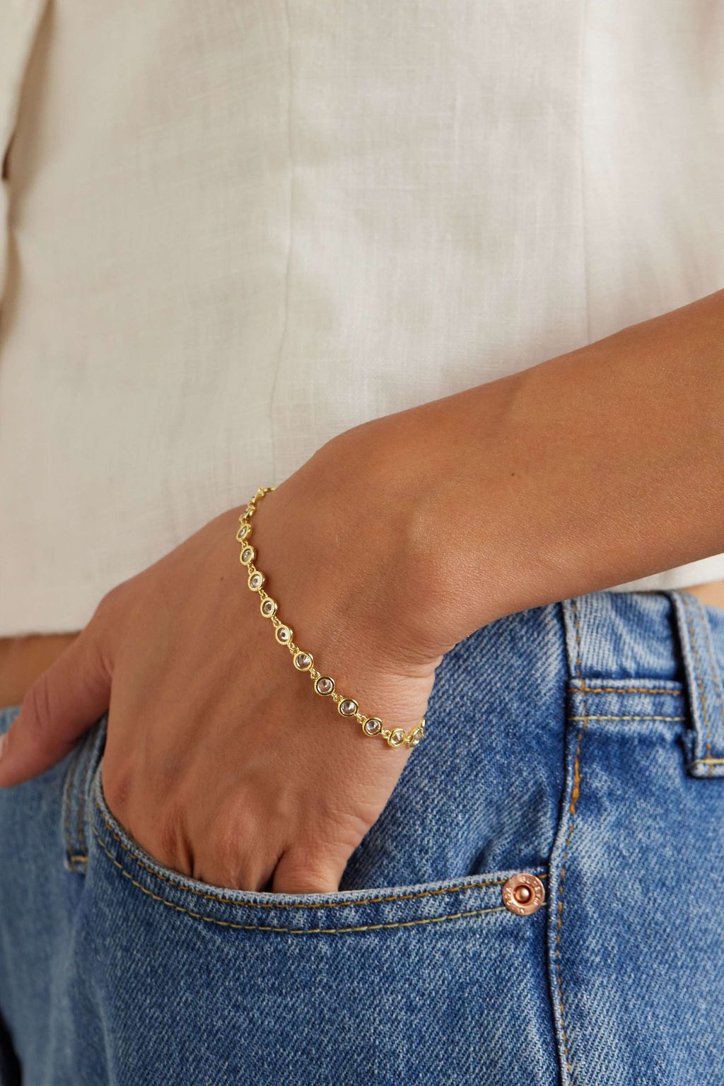 22 Simple Bracelets You'll Never Have to Take Off | Who What Wear