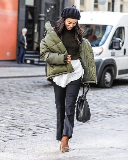 These 15 Green Sweater Outfits Will Brighten Up Your Winter | Who What Wear