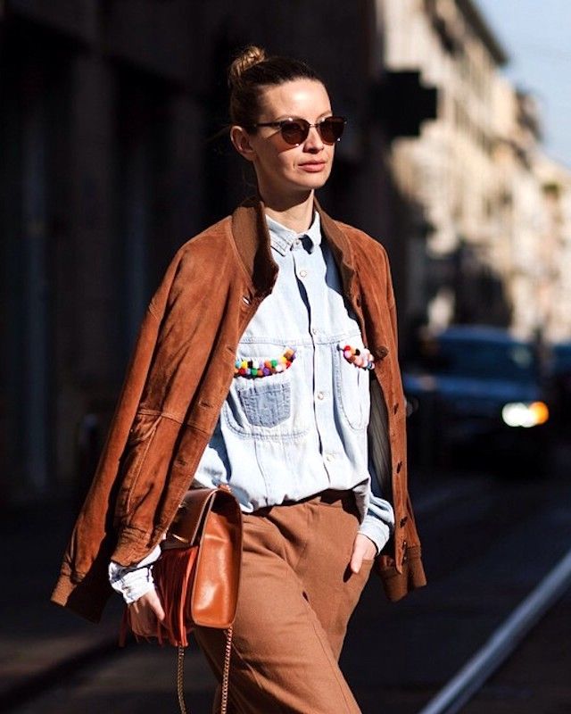 15 Brown Leather Jacket Outfits We Love | Who What Wear