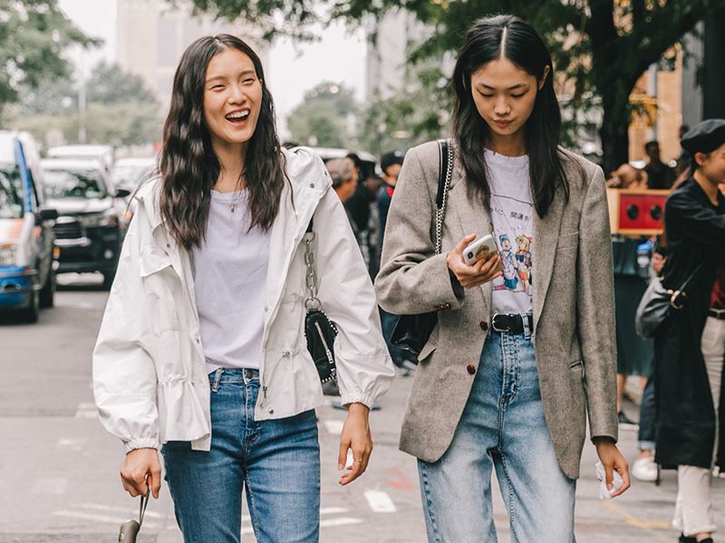 Shop the New Two-Tone Denim Trend | Who What Wear