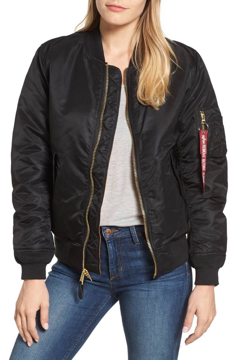 10 Easy Black Bomber Jacket Outfits to Wear This Winter | Who What Wear