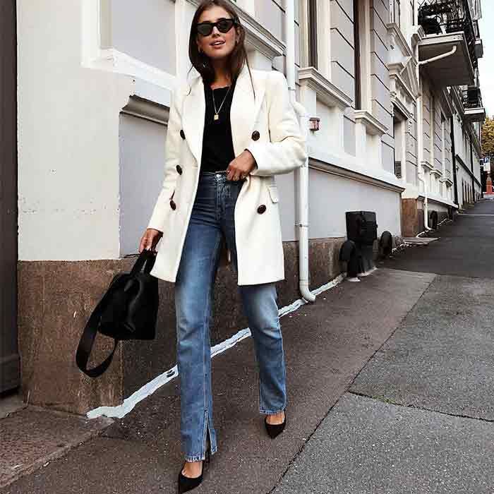 An Easy Outfit Idea With Jeans That Will Always Be in Style | Who What Wear