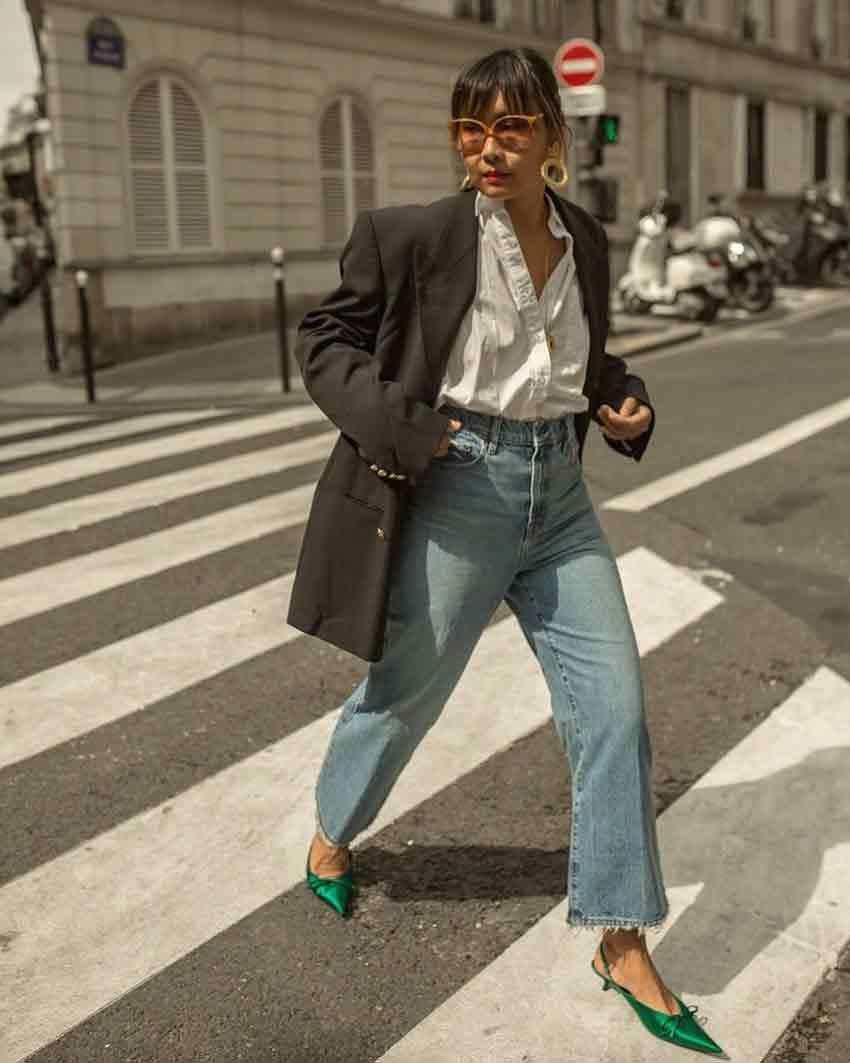 An Easy Outfit Idea With Jeans That Will Always Be in Style | Who What Wear