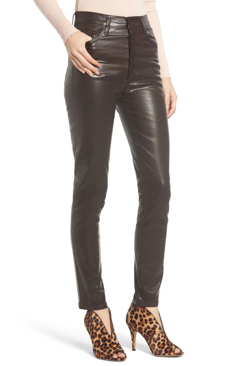 The 11 Best Brown Leather Pants for Women | Who What Wear