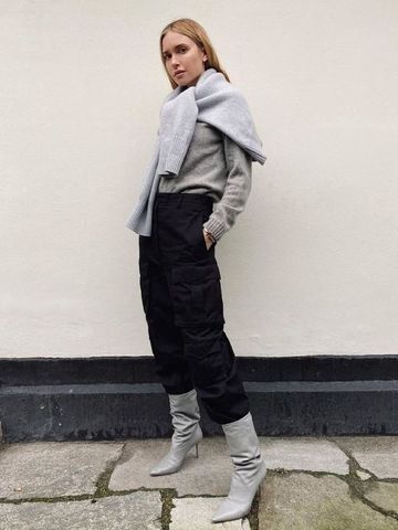 11 Stylish Outfits to Wear With Gray Boots | Who What Wear