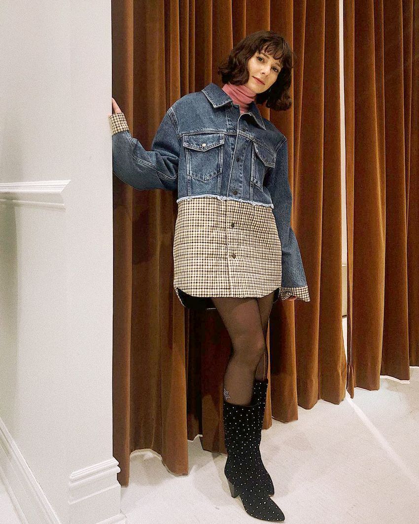 19 Outfits With Printed Tights to Try This Winter | Who What Wear