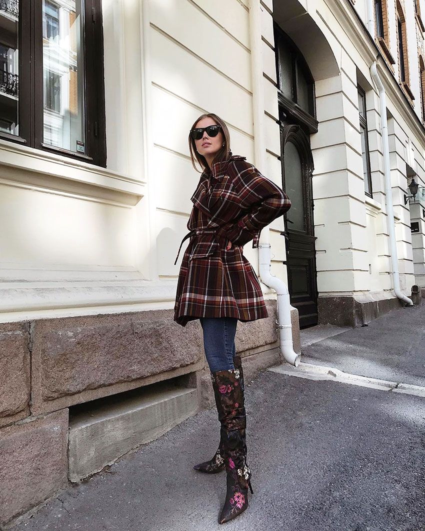 7 Skinny-Jean Outfits With Knee-High Boots | Who What Wear