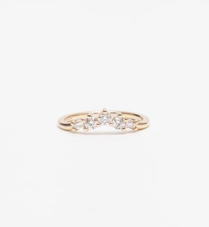 15 Curved Wedding Bands That Look Great Will All Your Rings | Who What Wear