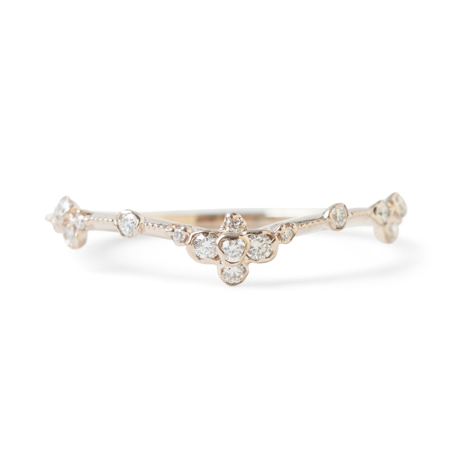 15 Curved Wedding Bands That Look Great Will All Your Rings | Who What Wear