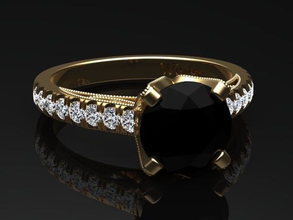25 Stunning Black Diamond Engagement Rings | Who What Wear