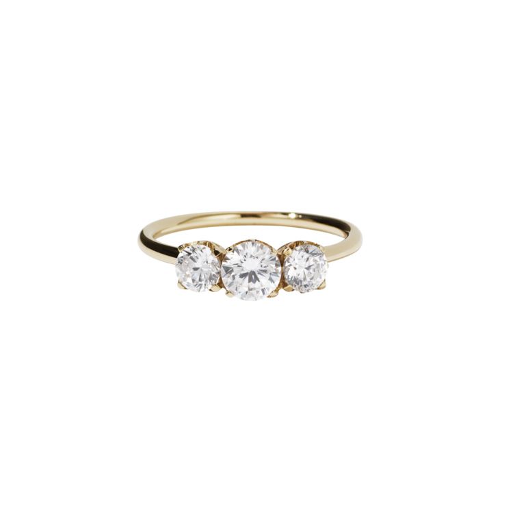 The 21 Most Stunning Three-Stone Engagement Rings | Who What Wear