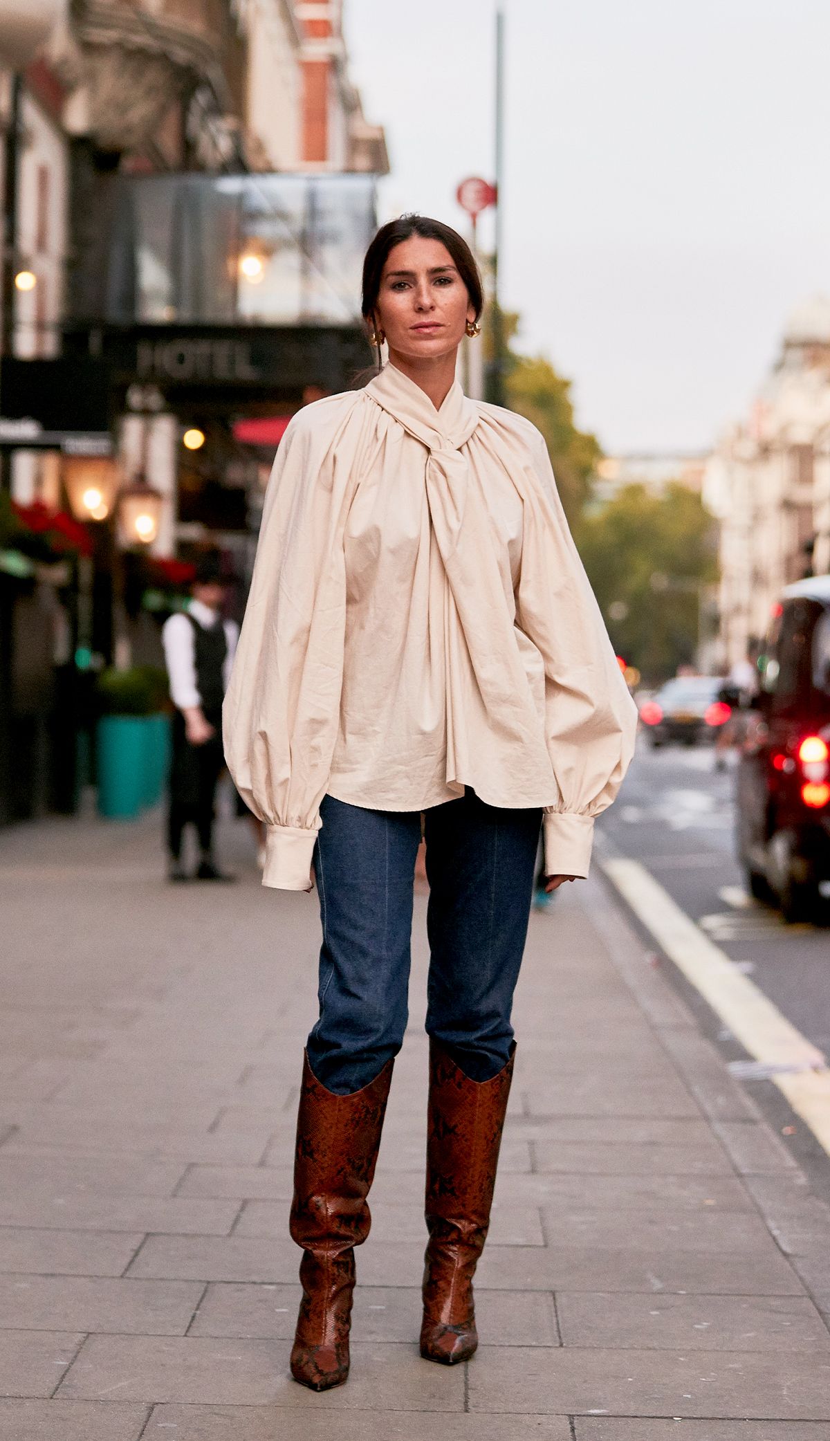 8 Ways to Wear Straight-Leg Jeans With Knee-High Boots | Who What Wear