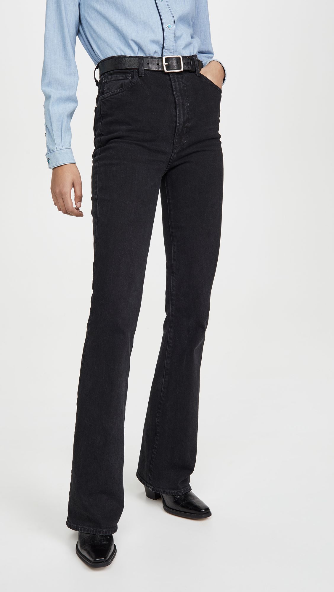 The 12 Best High-Waisted Boot-Cut Jeans | Who What Wear