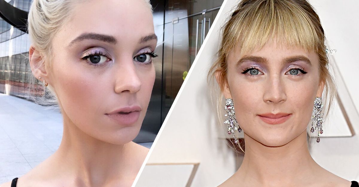 How to Get Saoirse Ronan's Purple Oscars Eye Shadow Look | Who What Wear