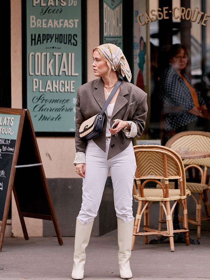 The Babushka Scarf Is the Hair Accessory Fashion Girls Love | Who What Wear