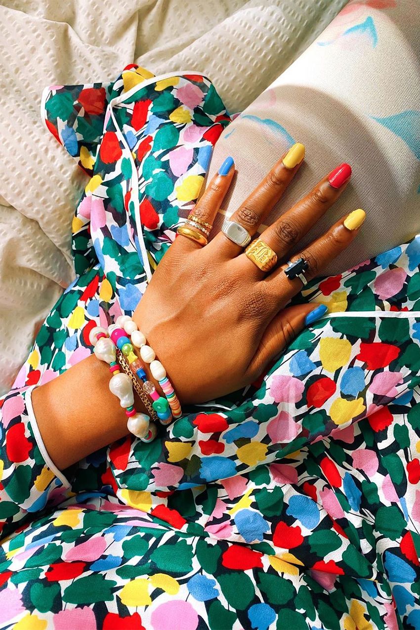 11 Different Nail Colors for a Mismatched Manicure | Who What Wear