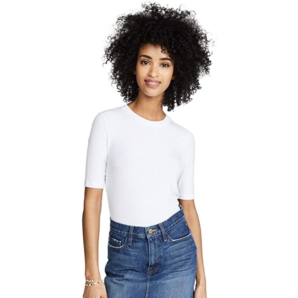 The 18 Best Ribbed Tees on Amazon That Only Look Expensive | Who What Wear