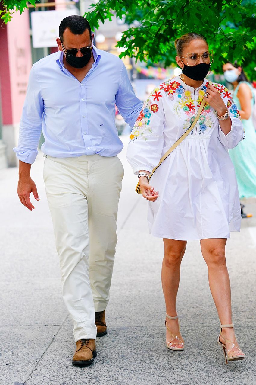 Jennifer Lopez Wore the Prettiest White Dress in NYC | Who What Wear