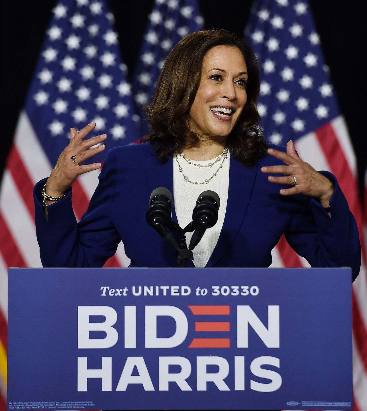 Kamala Harris Has Worn Her Signature Pearls for 35 Years | Who What Wear