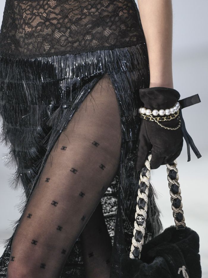 Chanel Logo Tights Are Here, and We're Obsessed | Who What Wear