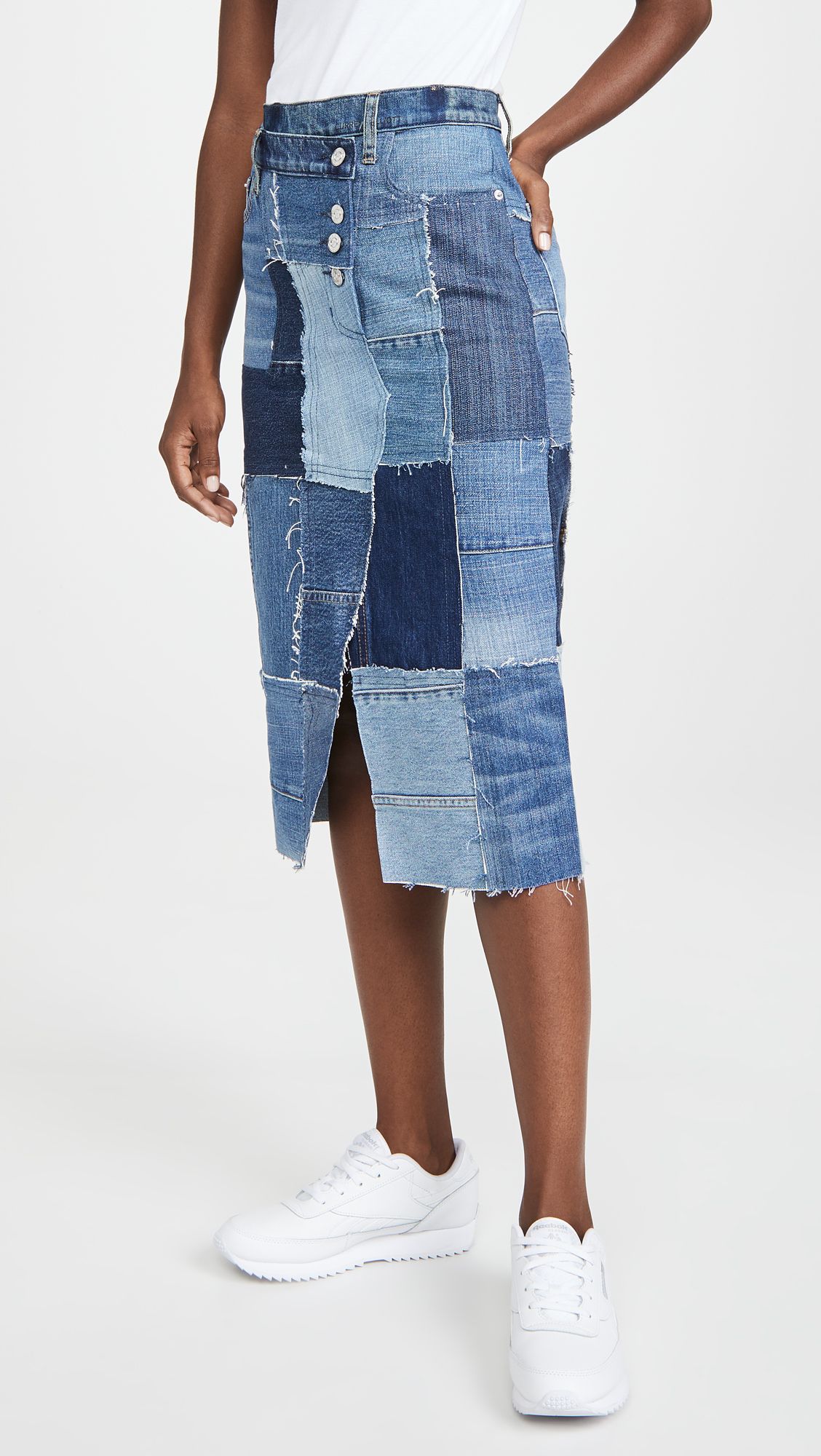 Katie Holmes Wore the Patchwork Denim Trend | Who What Wear