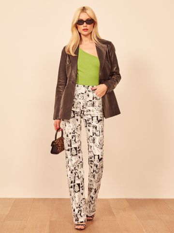 Addison Rae Wore the Cult Reformation Newsprint Jeans | Who What Wear